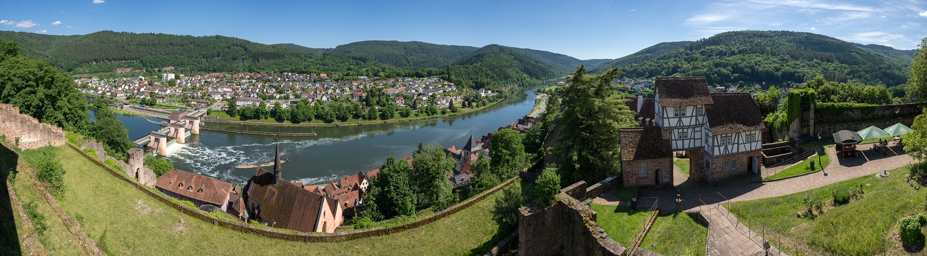 Panorama Photo - Panorama: Am hessischen Neckar